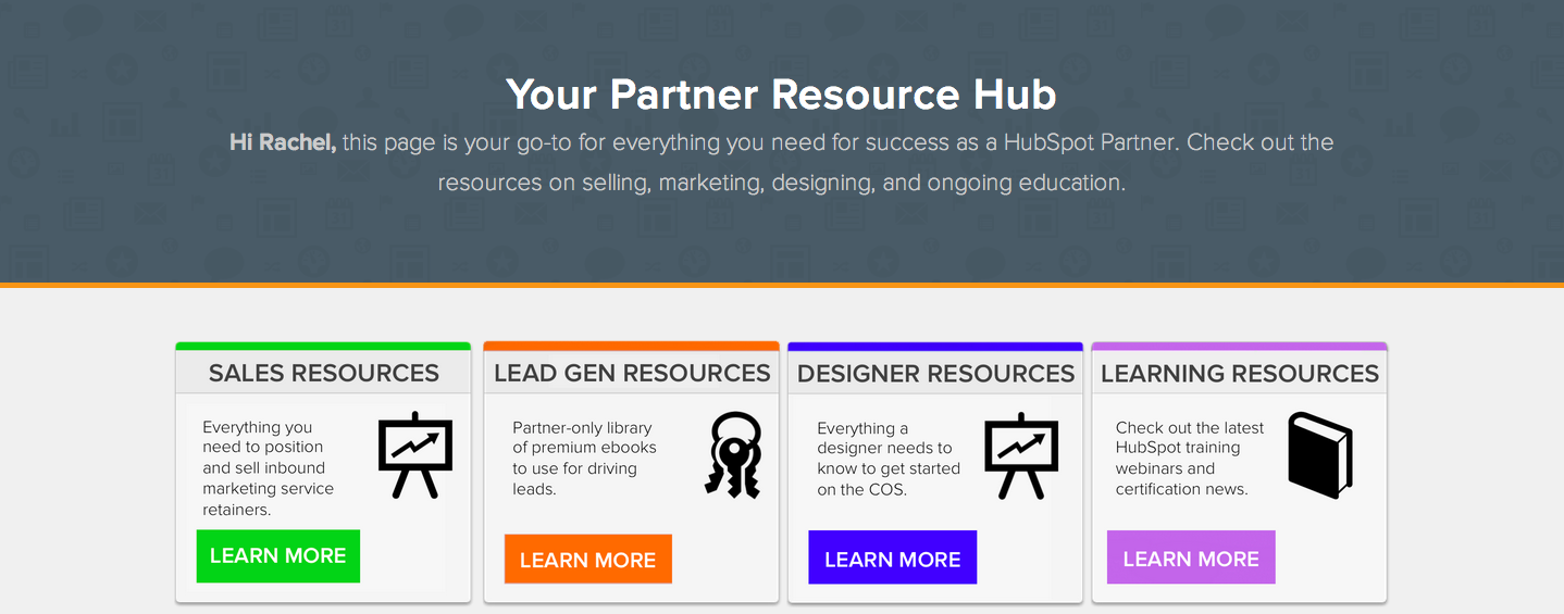 HubSpot announcing the Partner Resource Hub
